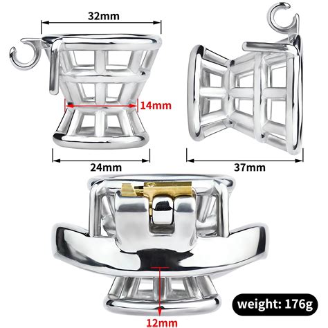 Metal Inverted Chastity Cage Stainless Steel Negative Chastity Device