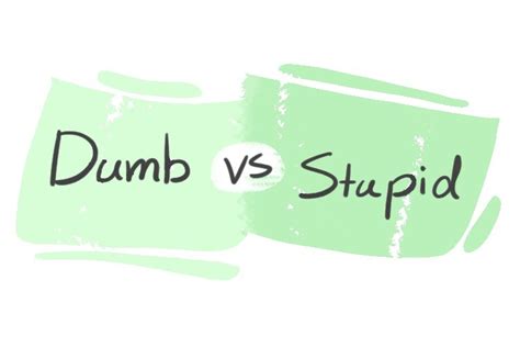 Dumb Vs Stupid In English Langeek