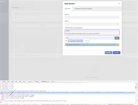 Saas New Tenant Select Tenant Activation State Bug 4640 Support Abpio