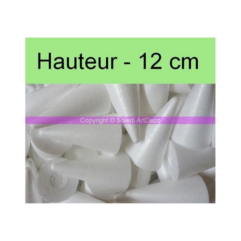 Set Of 10 Polystyrene Cones 12cm High Base Diameter 7cm Hihg Density