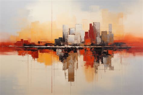 Купить картину Город вдалеке Искусственый Интеллект в Киеве доступная цена в Украине фото