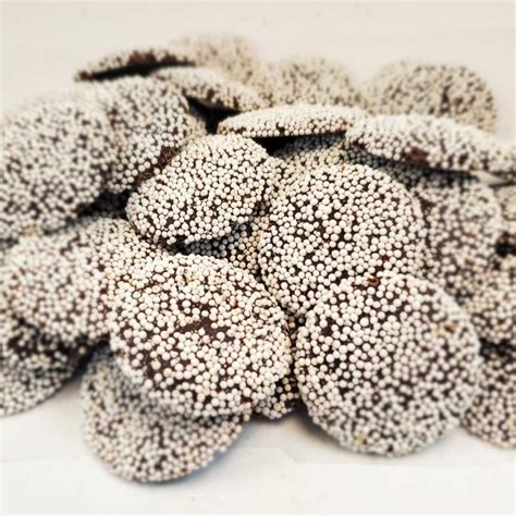 Dark Chocolate Nonpareils Snow Caps Chocolate Shoppe