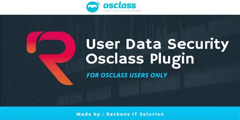 Osclass User Data Security Plugin By Rackons2015 Codester