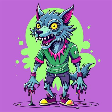 Premium Vector Zombie Wolf Slime Vector For Fun Projects