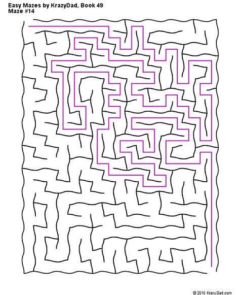 Easy Mazes Answers