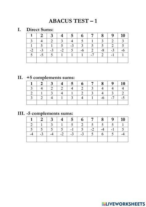 Free Printable Abacus Worksheets Totally Free Printables
