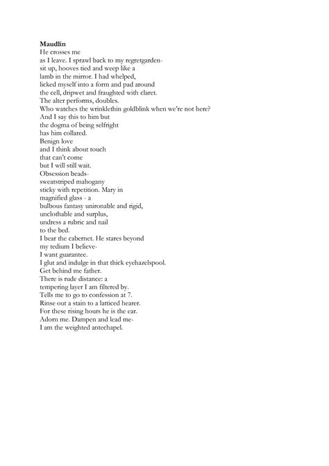 Maudlin — Nowhere Girl Collective