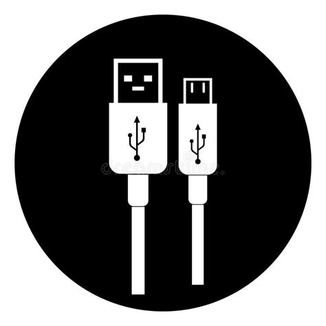 Usb Data Transfer Logo Design Stock Vector Illustration Of Black