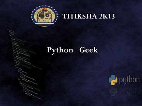 Python Geek Event Description Pdf