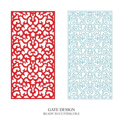 Premium Vector Cnc Jali Door Laser Cutting Design Pattern Vector
