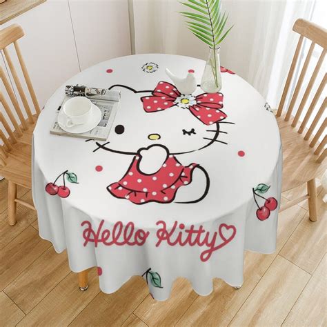 Hello Kitty Tablecloth Anime For Dining Table Picnic T 36x36in Hello