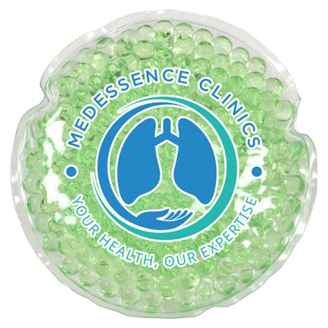 Imprinted Aqua Pearls Round Hotcold Packs