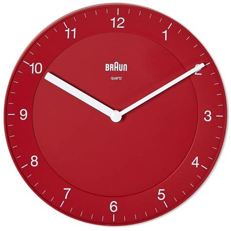 Braun Bc06 Wall Clock Red End Kr