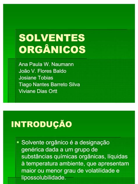 Solventes Organicos Pdf Benzeno Etanol
