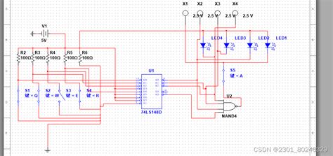 74ls48和multisim四路抢答器 Csdn博客