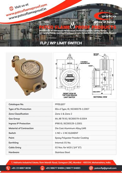 Flameproof Cum Whether Proof Limit Switch Flameproof Limit Switch