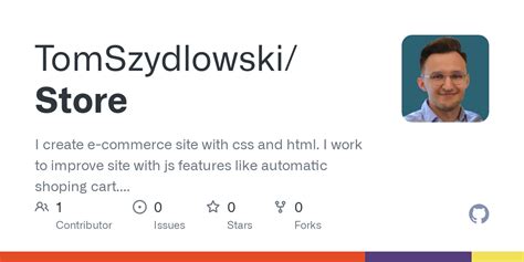 github tomszydlowski store i create e commerce site with css and