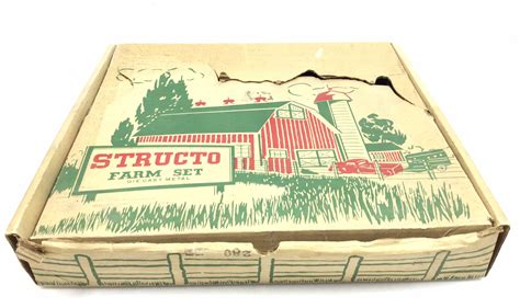 Lot Vintage 6pc Structo Diecast Farm Set