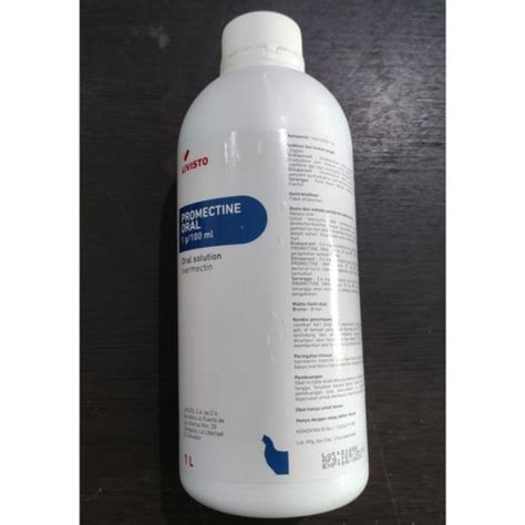 Jual Promectine 1liter 1l Oral Promectin Obat Cacing Gudig Scabies Like Kepromec Oral 1 Liter 1