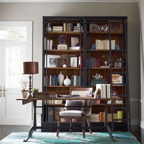 Vintage Industrial Bookcase With Ladder At Rose Hutchinson Blog