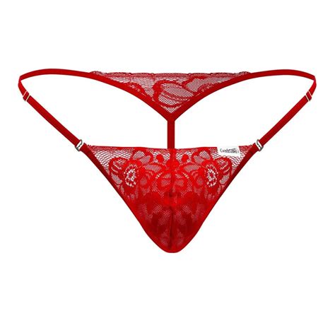 Candyman Lace G String Red Inderwear