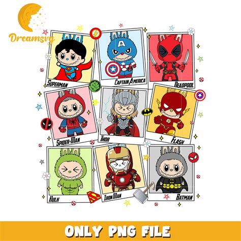 Labubu Marvel Characters Png All Popmart Characters Png Labubu Art P Dreamsvg Store