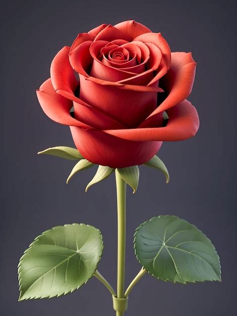 Premium Photo Hyper Realistic Beautiful Red Rose