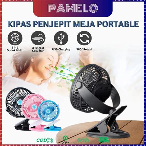 Jual Pamelo Fan Mini Portable Kipas Angin Portabel Usb Dan Baterai