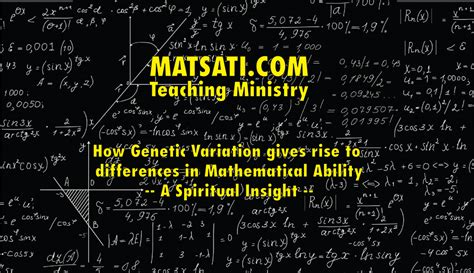How Genetic Variation Gives Rise To Differences In Mathematical Ability