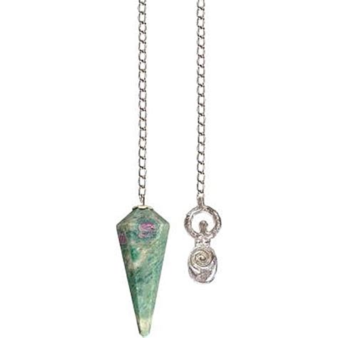 Hexagonal Ruby Zoisite Goddess Pendulum The Zen Shop