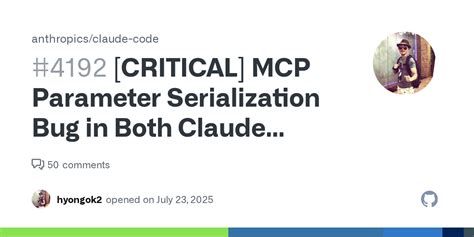 Critical Mcp Parameter Serialization Bug In Both Claude Code And