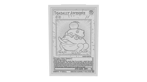 Free Stl File Yugioh 3d Card Toadally Awesome 🐉 ・3d Print Design To Download・cults