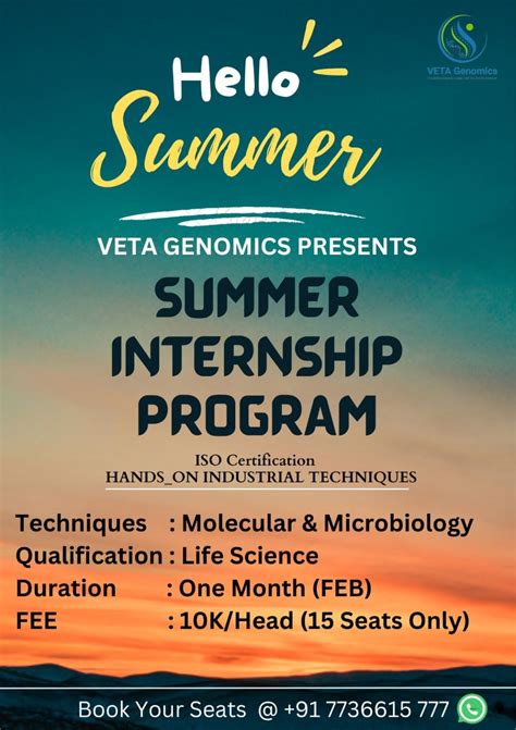 Internshipopportunity Genomicsresearch Futurescientists