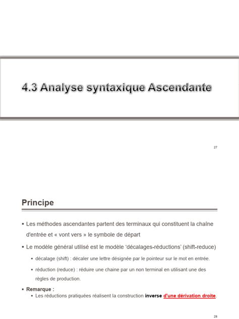 Analyse Syntaxique P3 Pdf