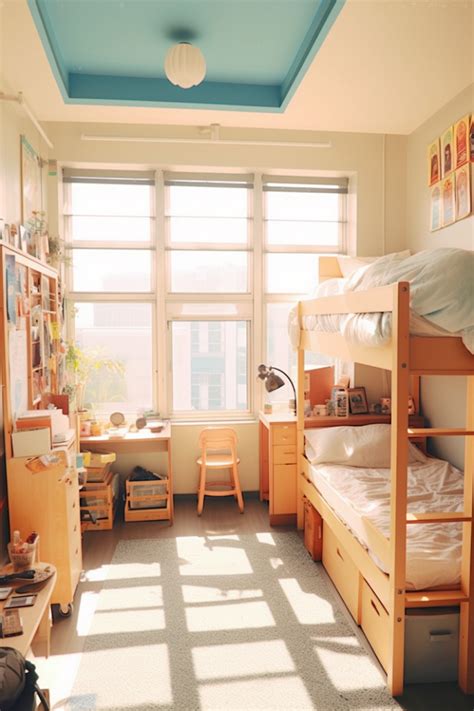 敞亮干净的校园学校大学宿舍场景摄影图