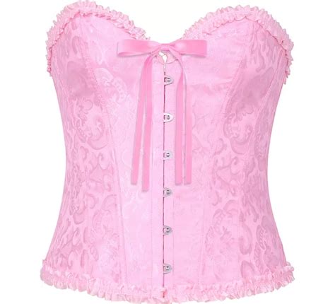 Corset Rosa Con Lazo Para Mujer