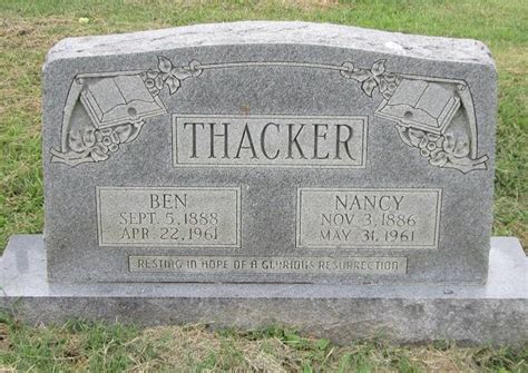 Nancy Thacker 1886 1961 Find A Grave Memorial