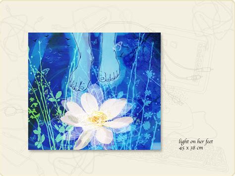 Digital Prints Light On Her Feet