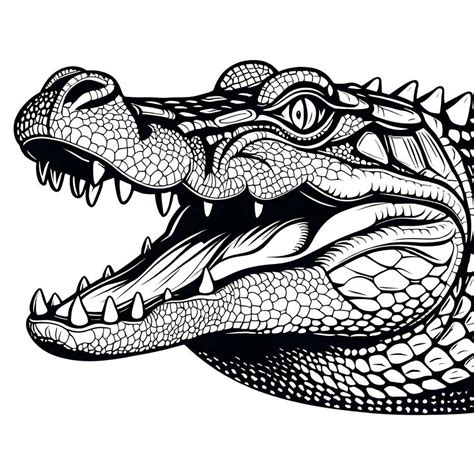 Free Alligator Head Vector Svg K40 Laser Cutter