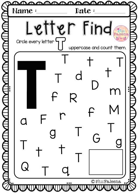 Letter T Practice Worksheet