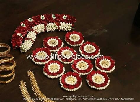 Indian Wedding Hairstyles With Flower Hair Accessories