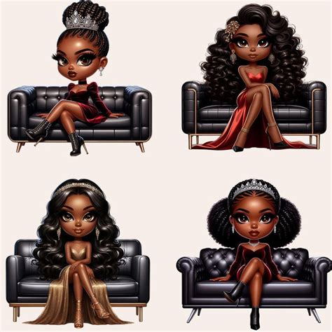 23 Stylish Chibi Girl Clipart Afro American Chibi Girl Clipart Chibi