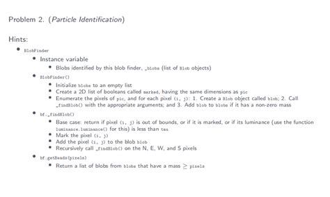 solved problem 2 particle identification the first