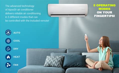 Apoodr 12000 Btu Mini Break Up Air Conditioner Ductless Inverter System