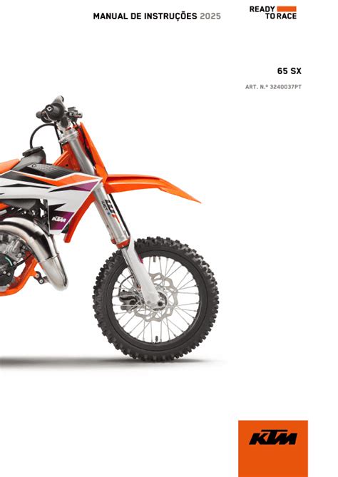 2025 Ktm 65 Sx Manual Do Proprietário Pdf 137 Páginas