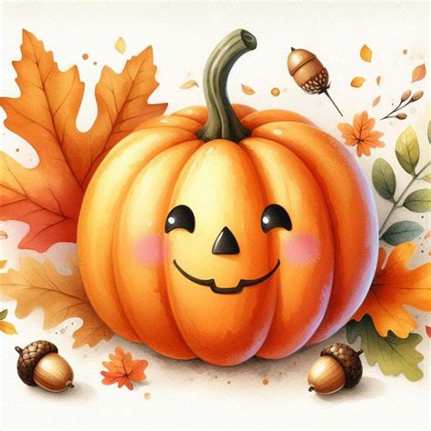 Cute Fall Pumpkin Cute Pumpkin Fall Png Instant Digital Download Etsy