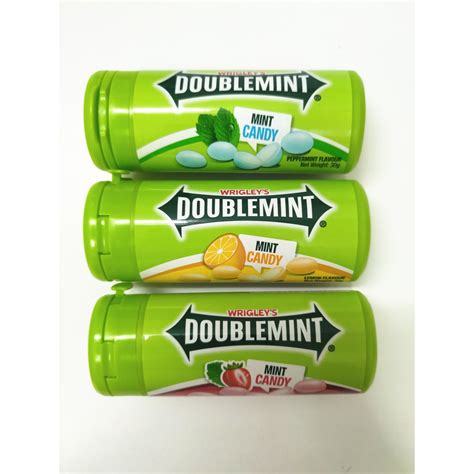 30g Wrigleys Doublemint Mint Candy Peppermint Lemon Strawberry Shopee Malaysia