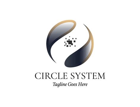 Circle Logo With System Center In Center 10388638 Vector Art At Vecteezy