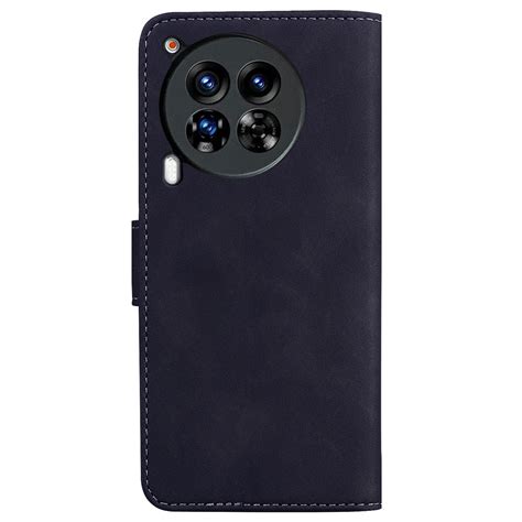 For Tecno Camon 30 Premier 5g Skin Feel Pure Color Flip Leather Phone Case Black