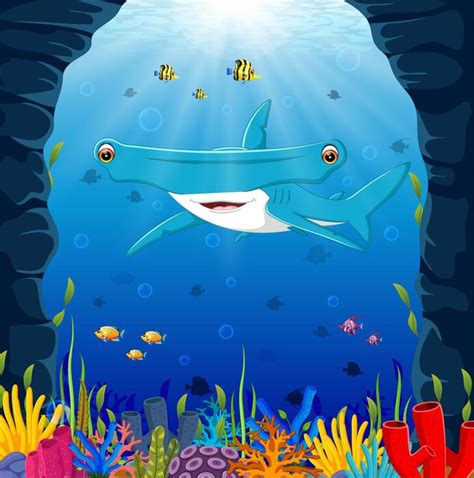 Underwater Cartoon Background Vector Art Icons And Graphics For Free